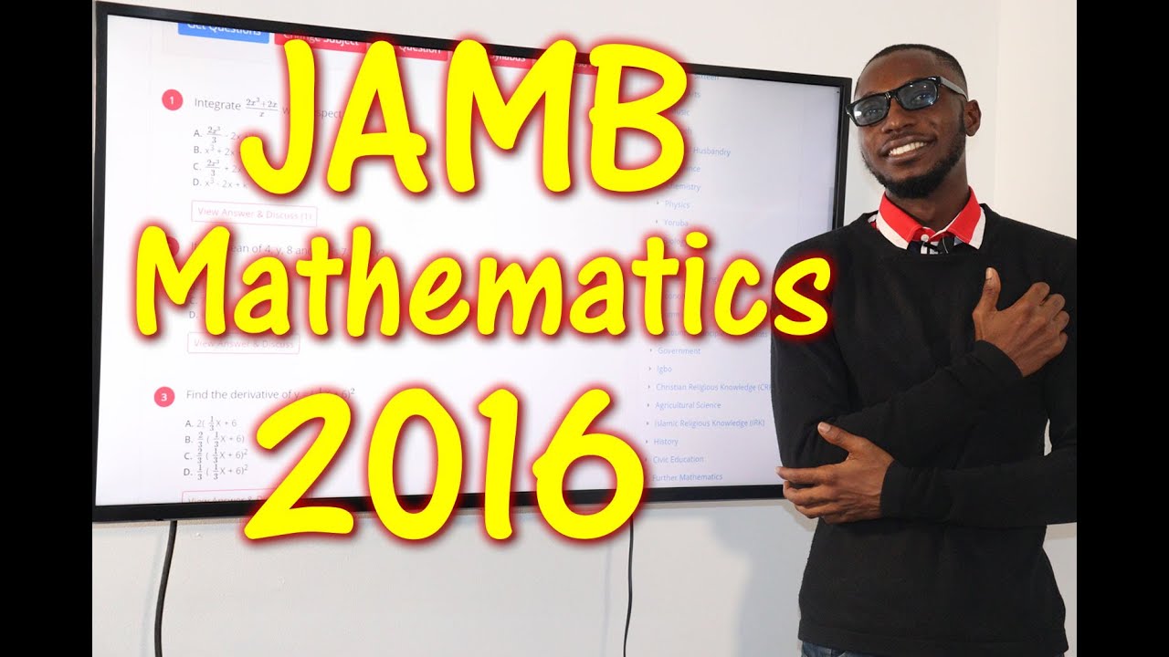 JAMB CBT Mathematics 2016 Past Questions 1 - 15 - YouTube