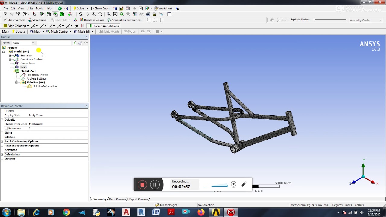 MODAL ANALYSIS ON Bicycle (Part 16) - YouTube