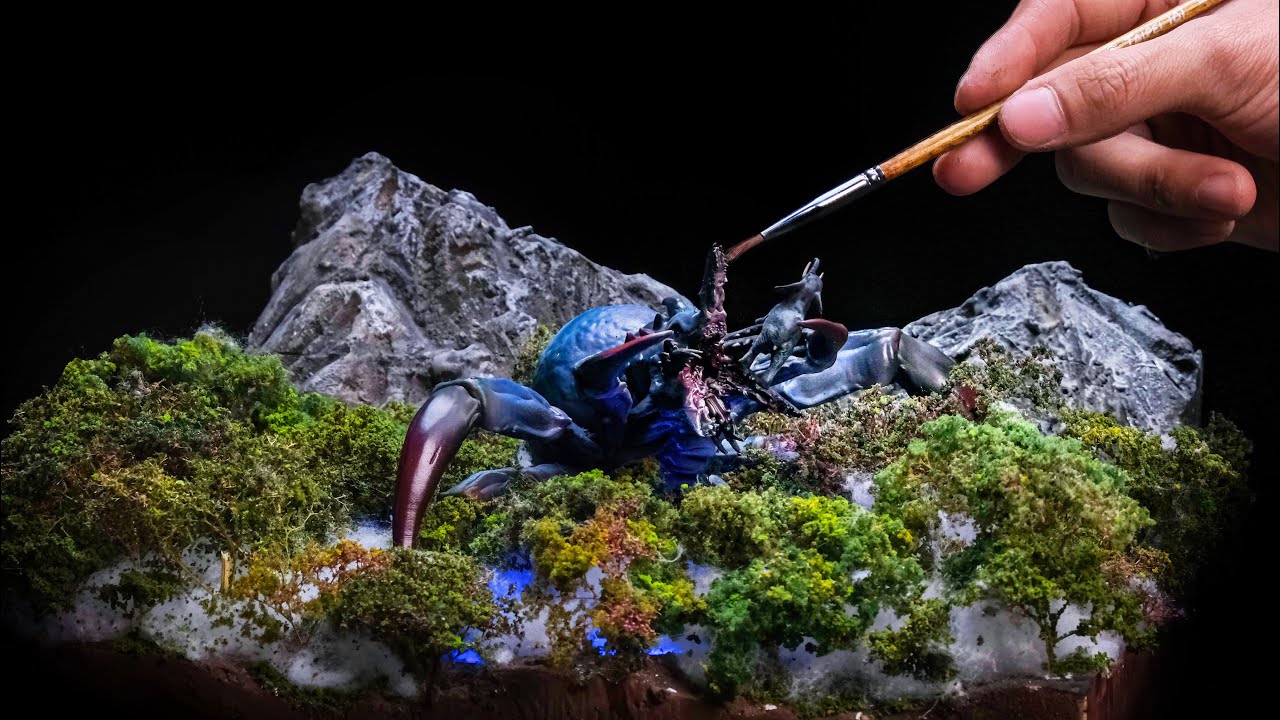 How to Make The Giant Spider Diorama / Creepy Diorama / Diorama ...