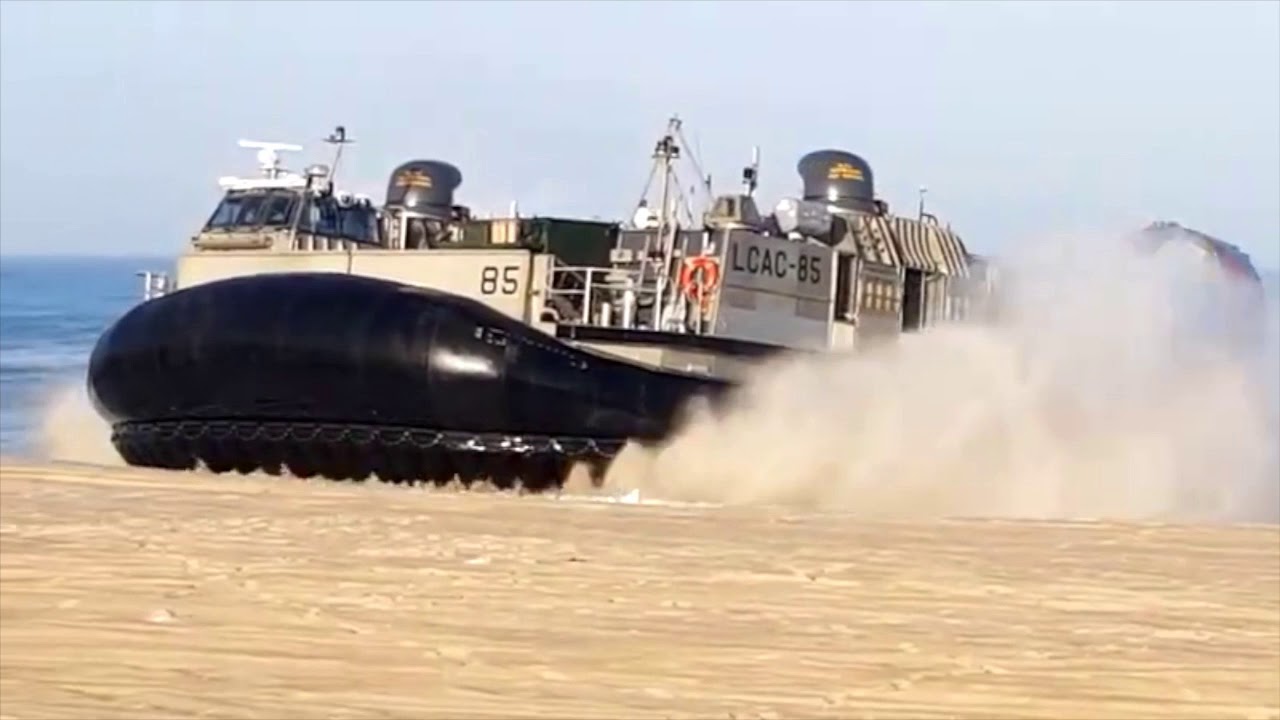 US Navy Hovercraft in Haifa - YouTube