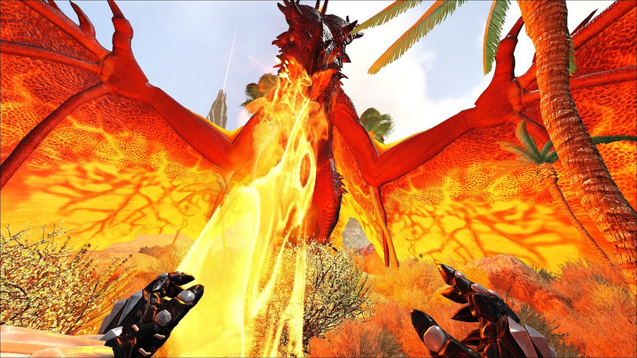ARK SCORCHED EARTH ALPHA DEATHWORM AND WYVERN - YouTube