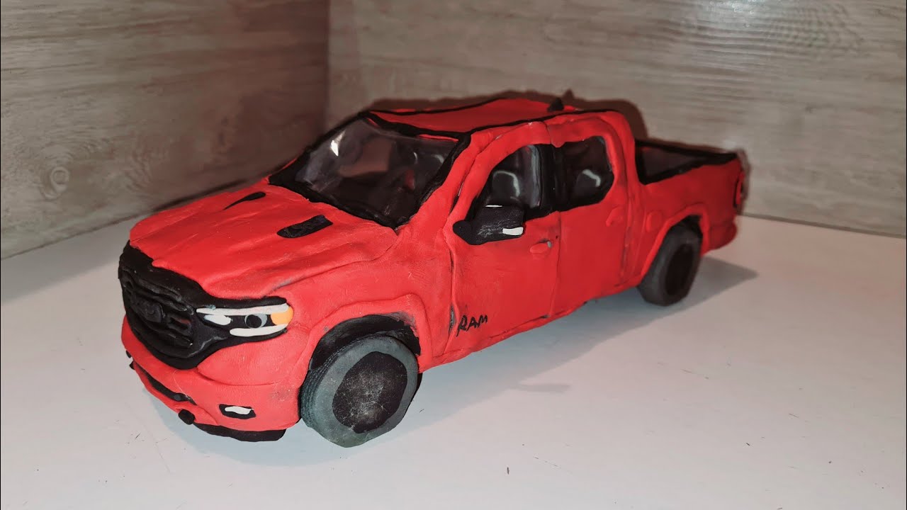 Building a RAM 1500 Limited plasticine car - YouTube