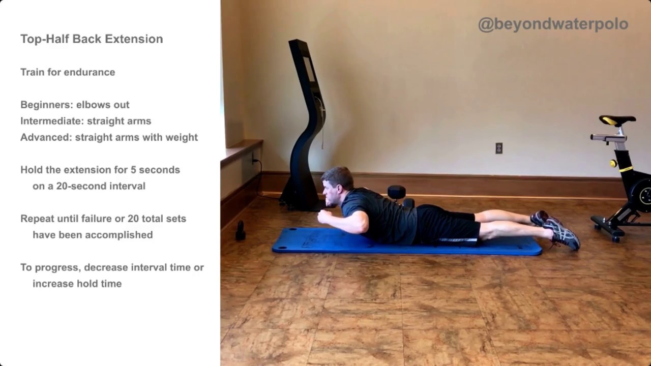Swim Conditioning - Top-Half Back Extension - YouTube