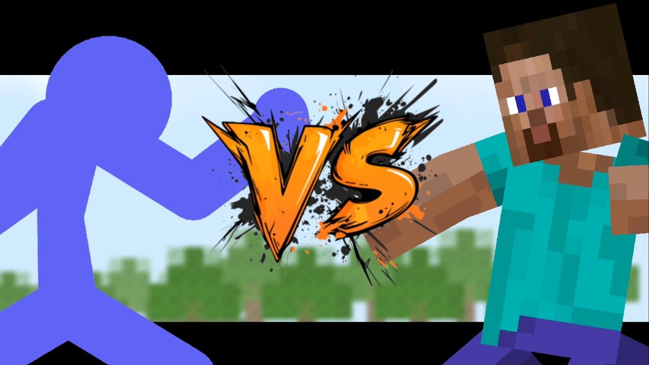 Stickman Vs Steve (Short fight animation) - YouTube