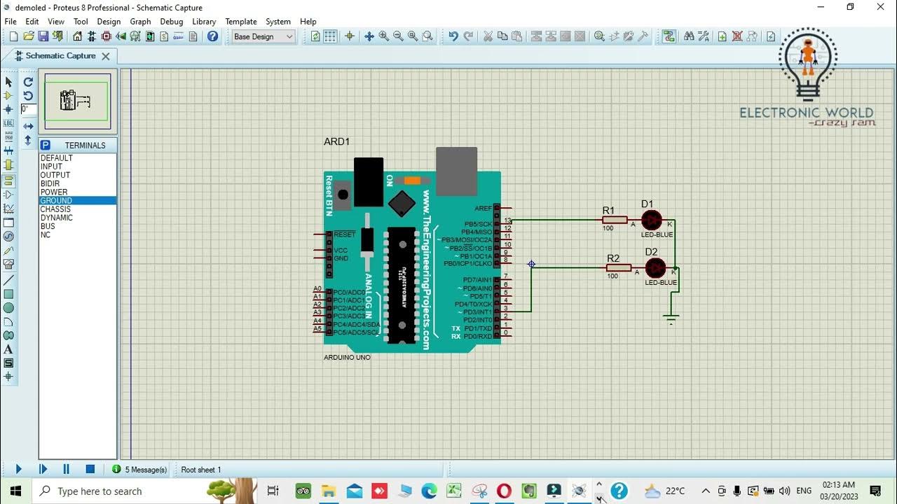 proteus basic 21 (arduino uno programing for loop in telugu)#learning # ...