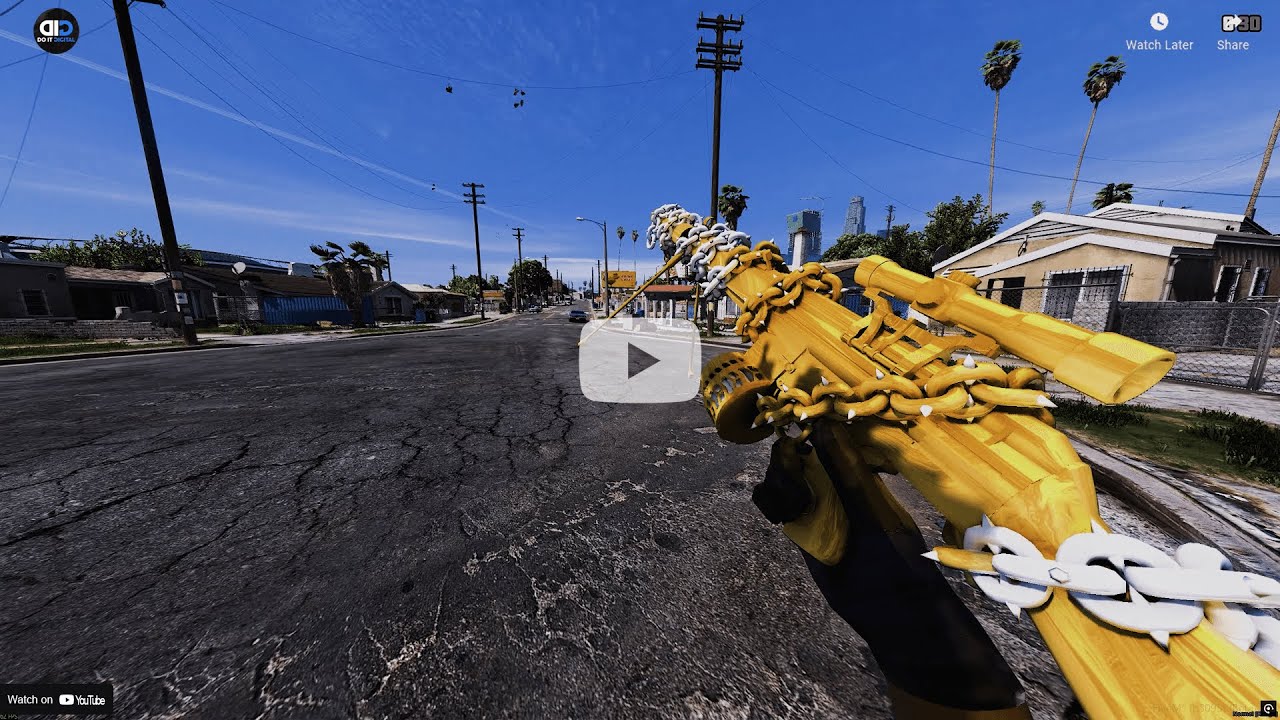 FiveM 1of1 Gun Custom G3 SPIKESHINE GOLD | Rare FiveM Weapon Mod ...