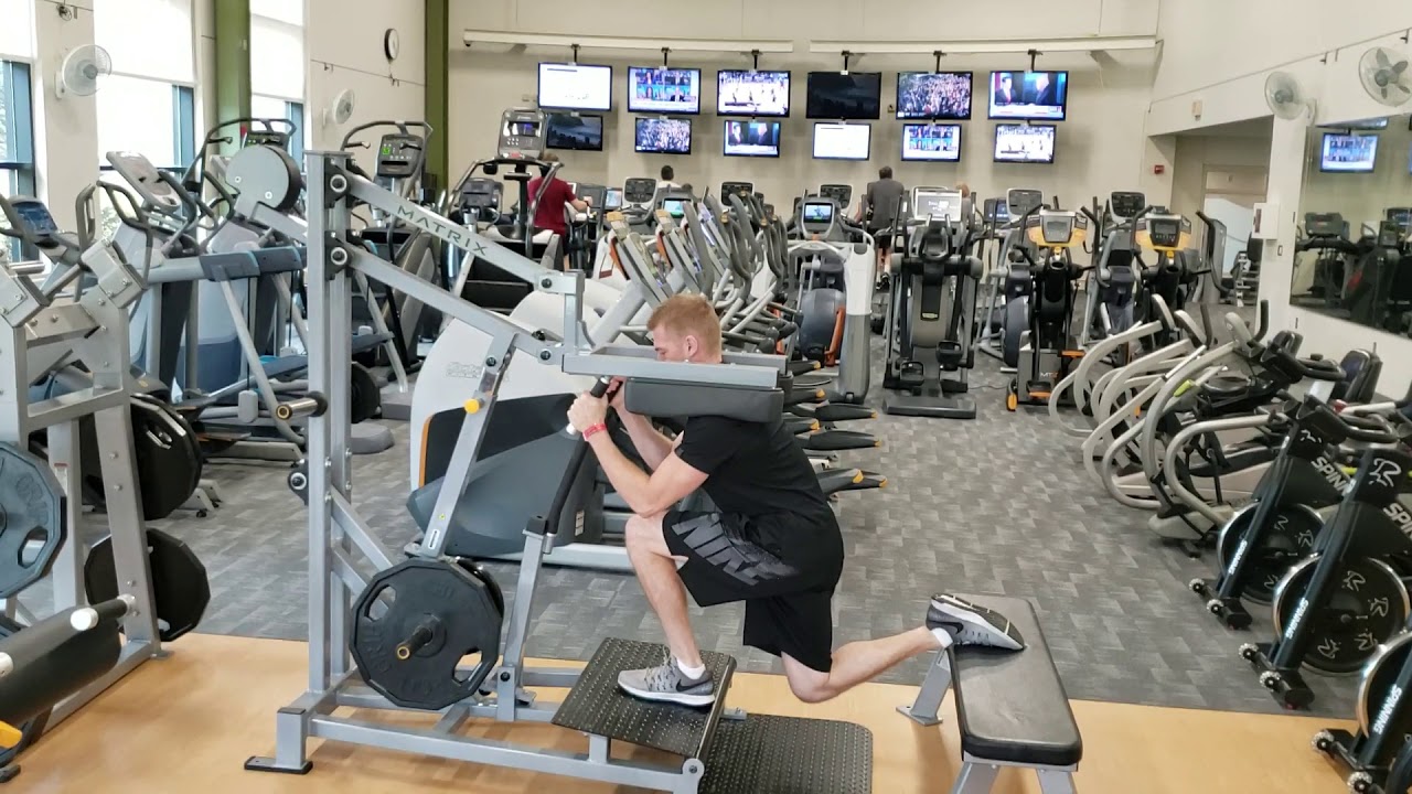 Single Leg Rear Foot-Elevated Single Leg Split Squat side view Matrix ...