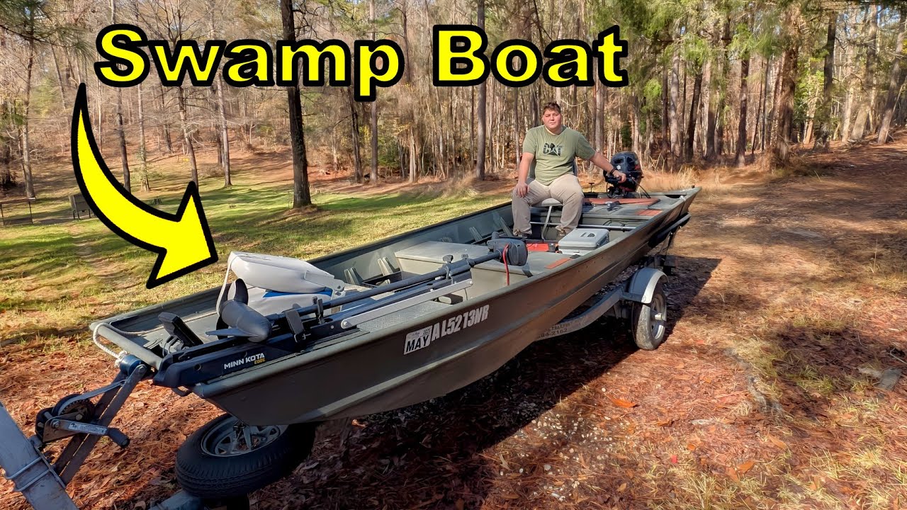 Alumacraft jon boat overview (my new swamp boat) - YouTube