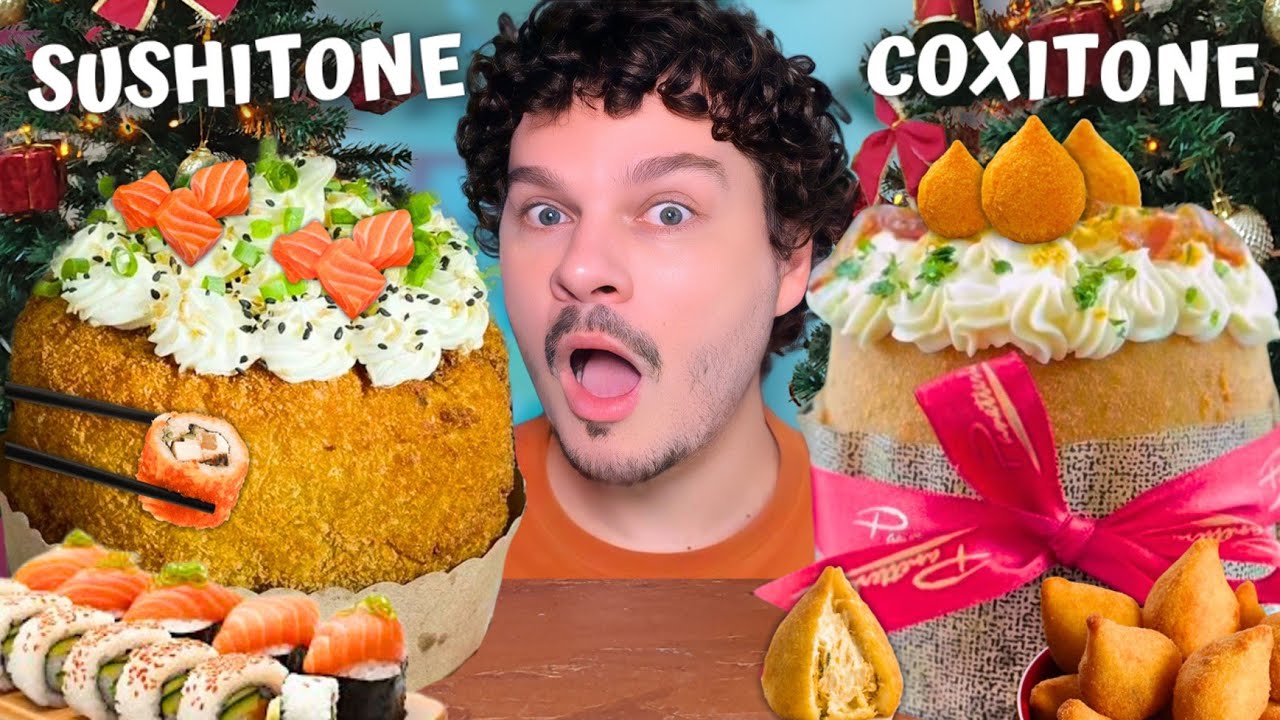 PANETONE DE SUSHI E PANETONE DE COXINHA 2024 - Vale a pena? - YouTube
