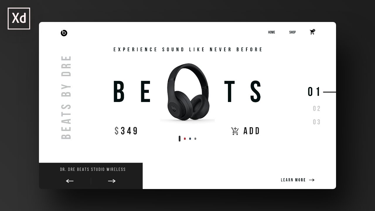 Beats Website Redesign in Adobe XD | Tutorial - YouTube