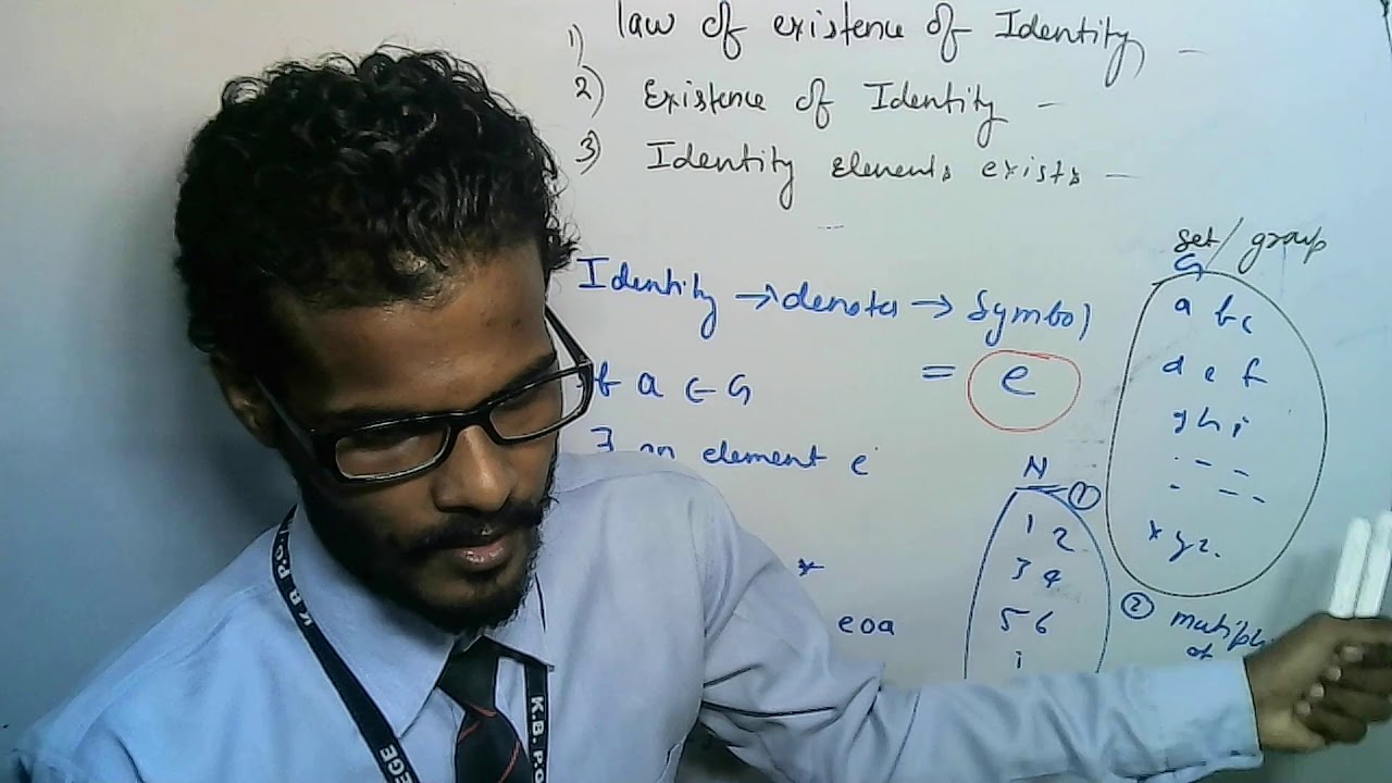 proof | existence of identity | Identity element | the modern algebra ...