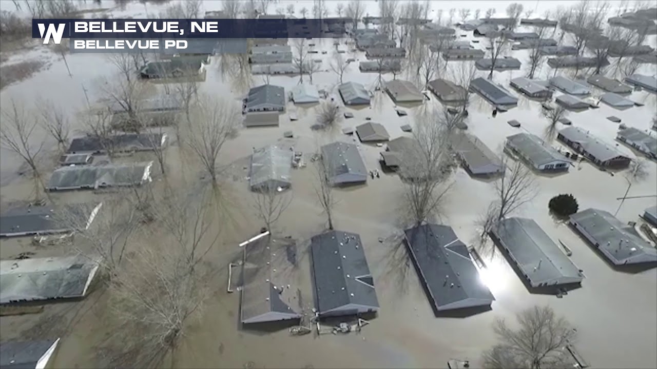 Incredible Drone Footage of Extensive & Historic Flooding in Nebraska ...