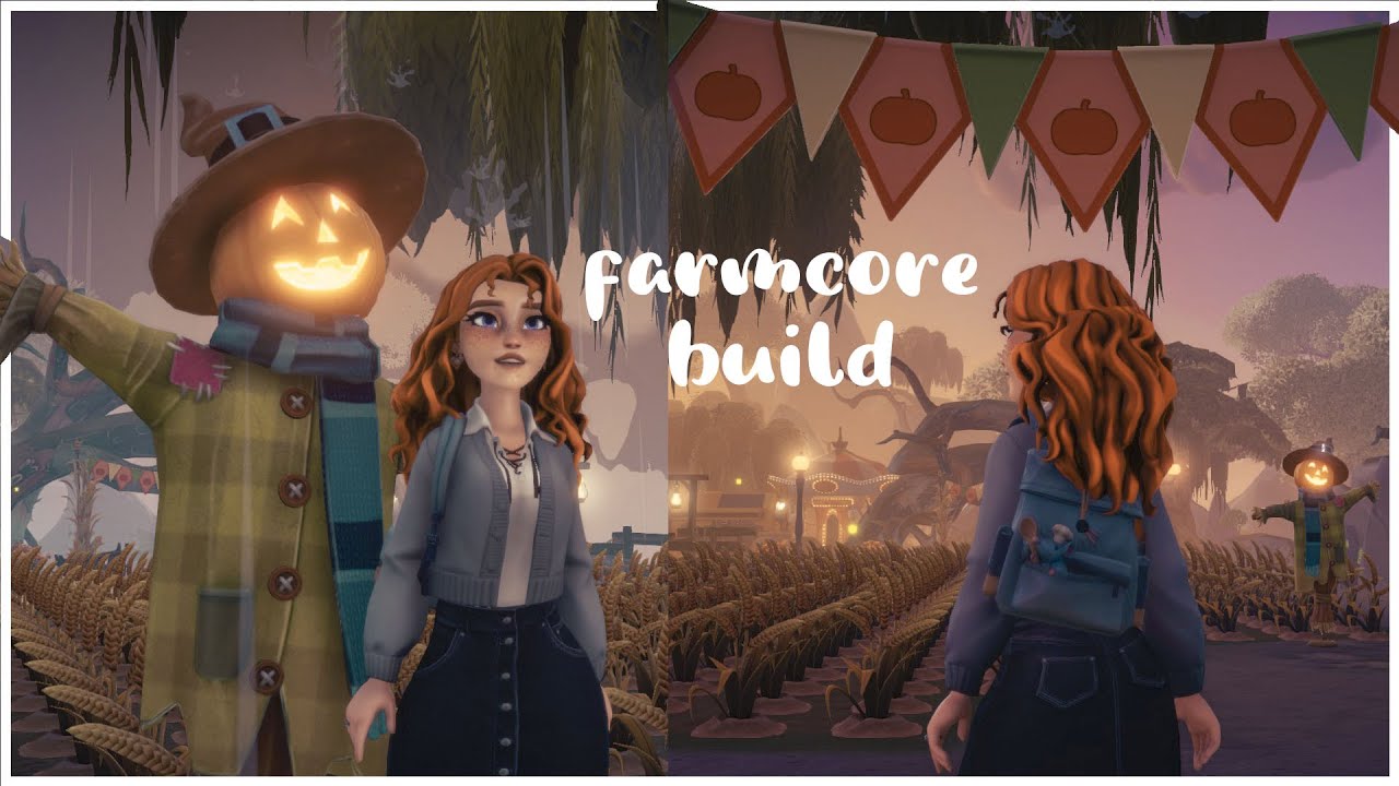 Farmcore Glade of Trust build 🌾 decorating for autumn in Disney ...