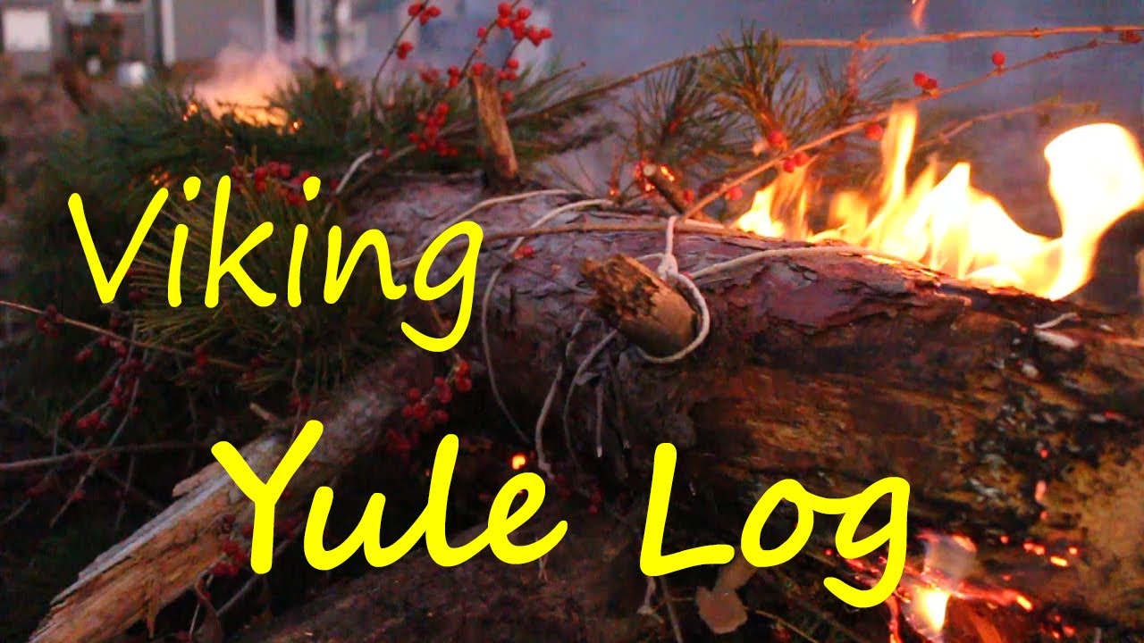 Burning a Viking Yule Log - YouTube