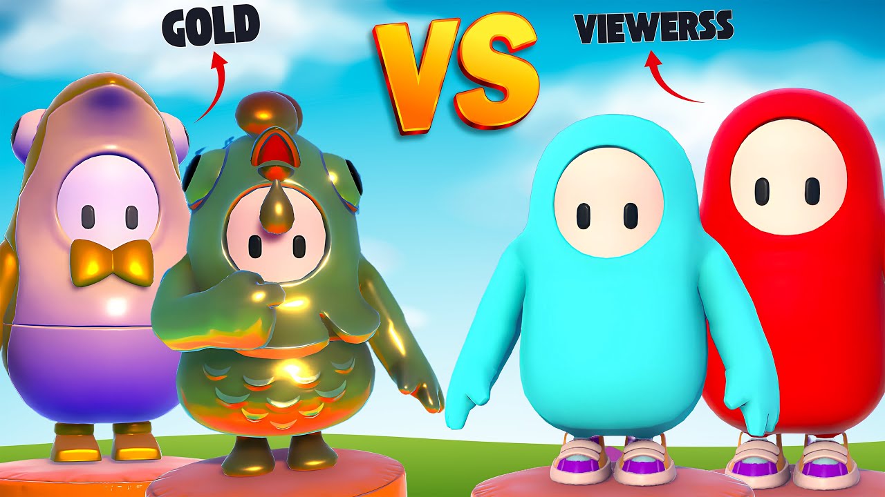 Fall Guys GOLD SKINS VS VIEWERS BATTLE Ft. Lord Knight | 100K ...