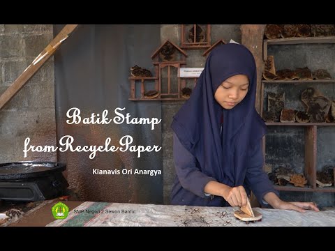 HOW TO MAKE BATIK STAMP FROM RECYCLE PAPER