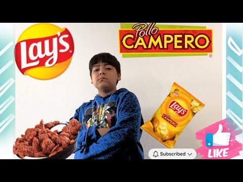 Probando las Lays de pollo Campero - YouTube