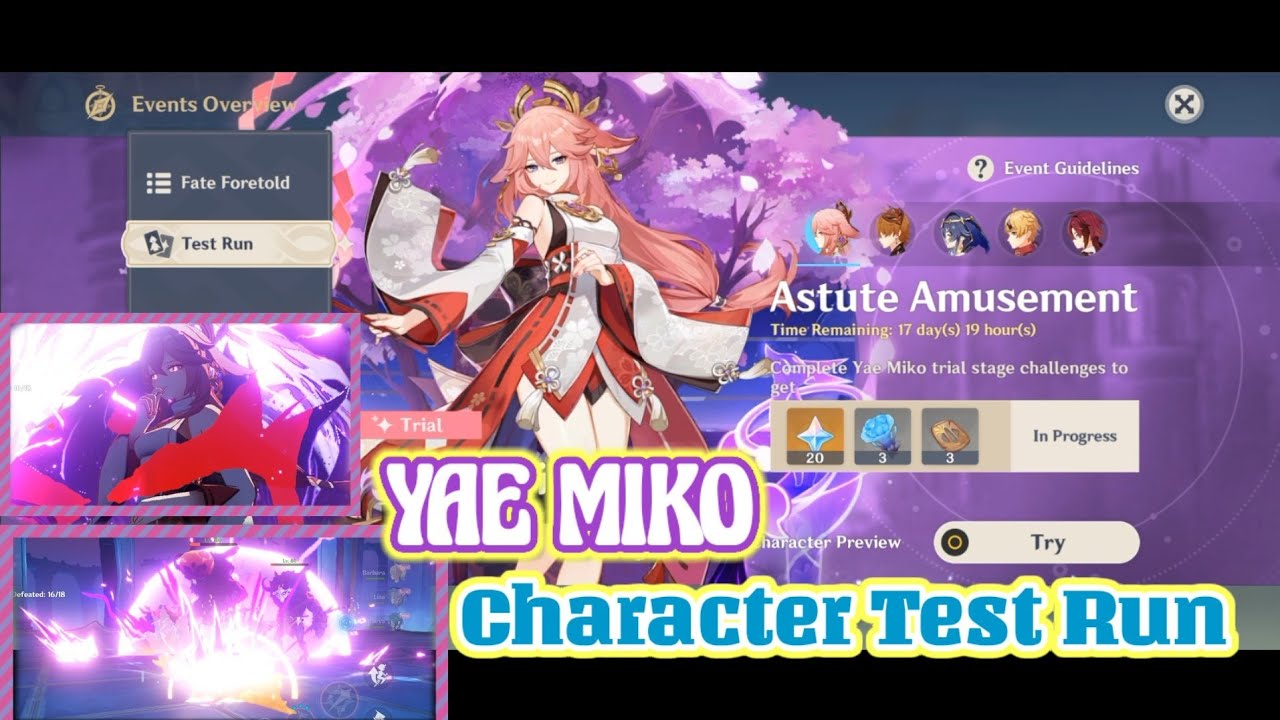 [GENSHIN] Get Ready to be Electrified!!! YAE MIKO Character TEST RUN ...