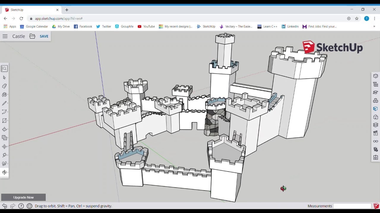 SketchUp Castle Part 5 - YouTube