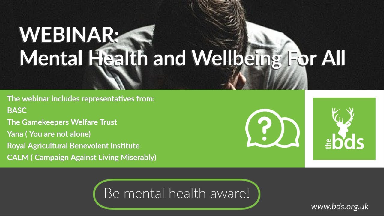 WEBINAR: Mental Health and well being for all - YouTube