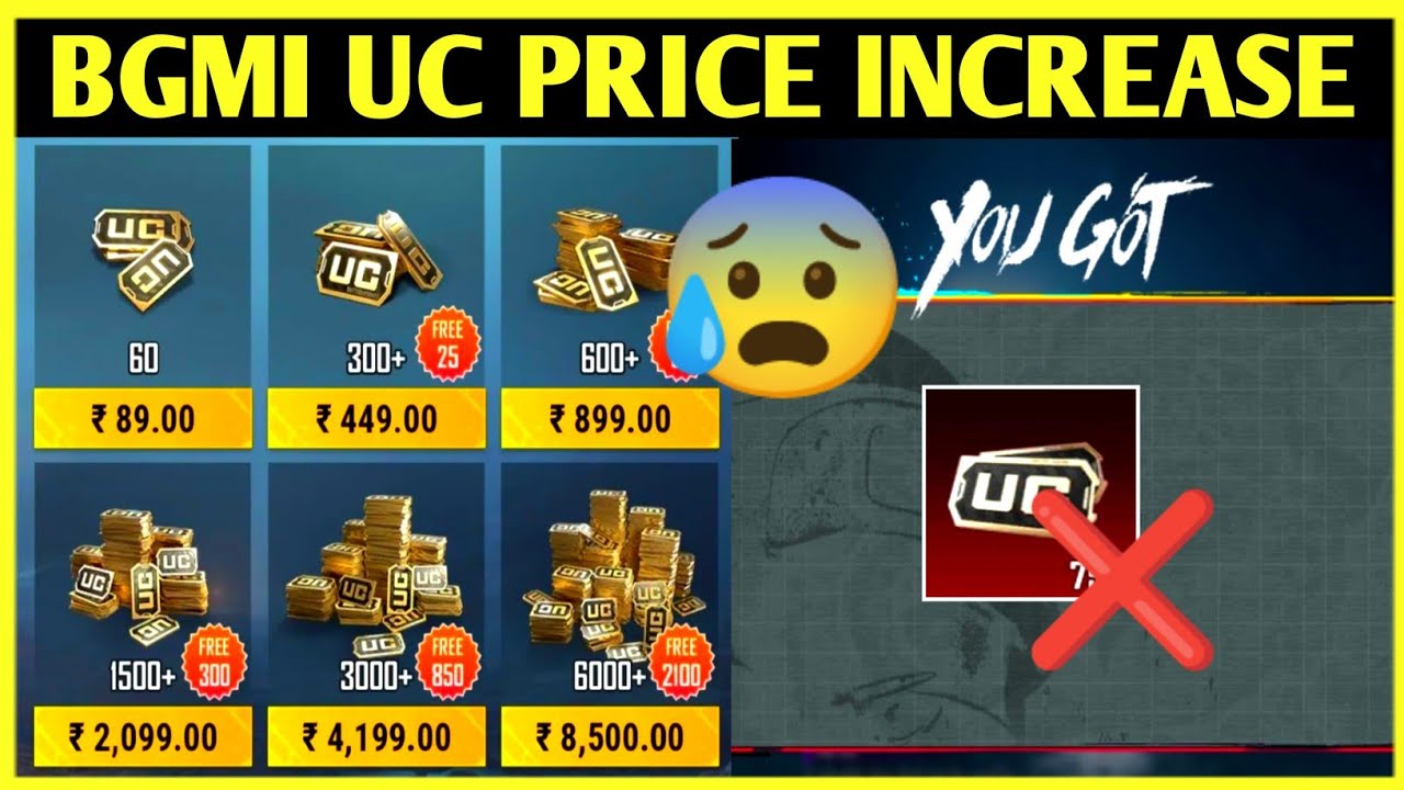 OMG😰 BGMI UC PRICE INCREASE FROM TOMORROW | BIG CHANGES IN BGMI UC ...