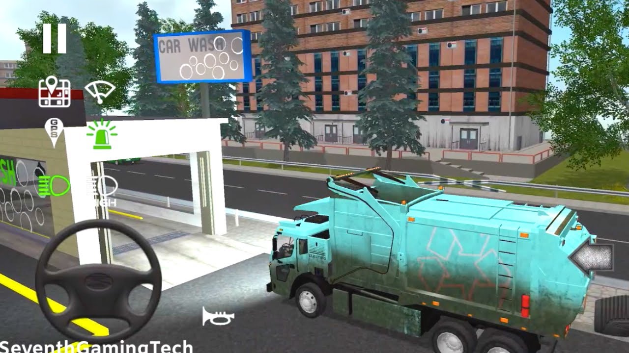 Sending Electric Truck Front Loader Car Wash 🚛♻️ Trash Truck Simulator ...