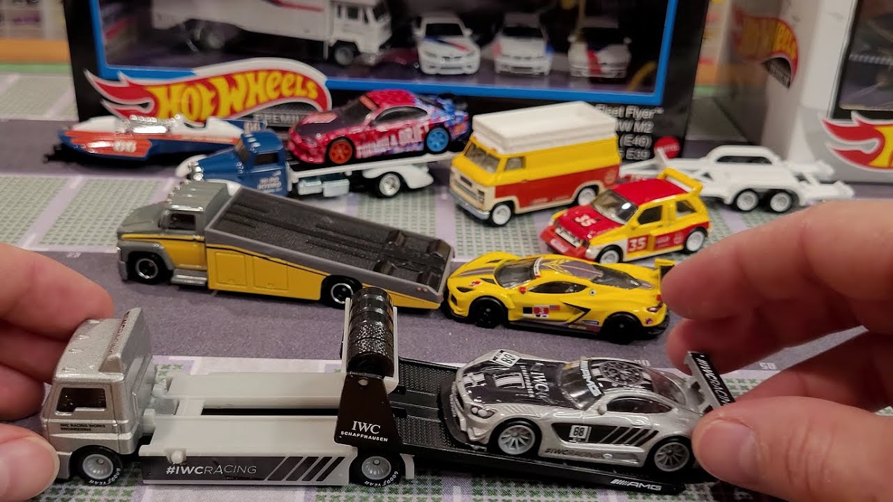 Placing Team Transport Hot Wheels Trucks in the Museum - YouTube