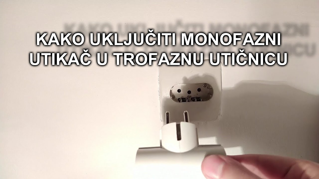 Kako prevezati trofaznu utičnicu na monofaznu - YouTube