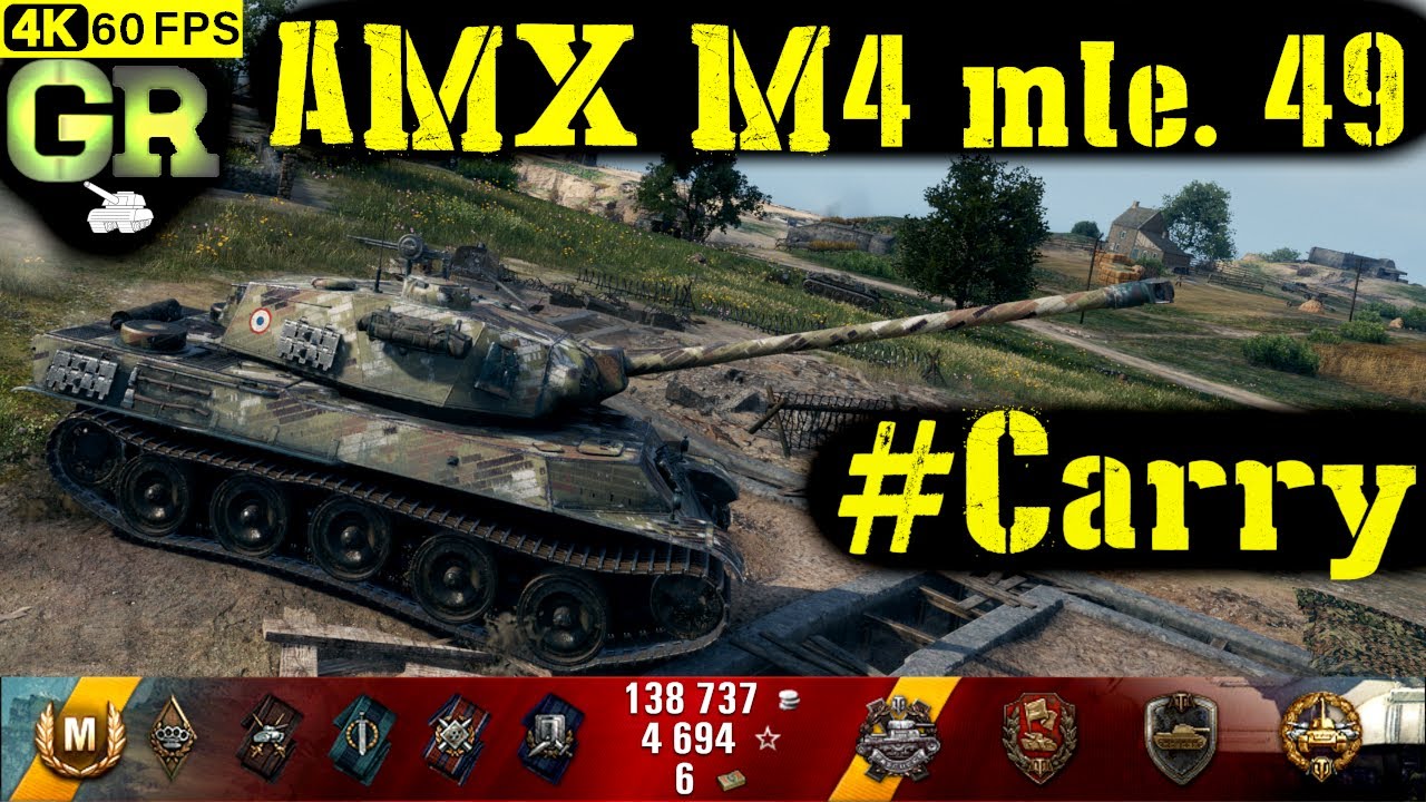 World of Tanks AMX M4 mle. 49 Replay - 5 Kills 4.7K DMG(Patch 1.4.0) - YouTube