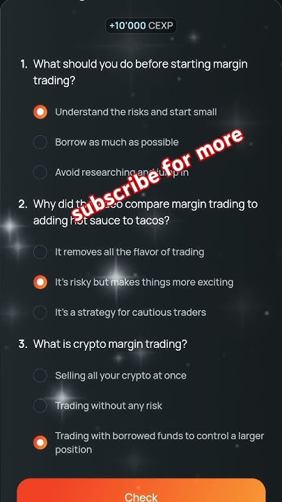 Win 10.000 CEXP Today’s Quiz! "What Is Crypto Margin Trading? Learn How It Works"+10’000 #quiz ...