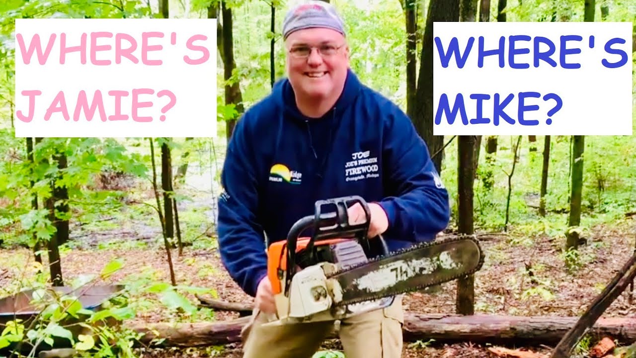 How to cut fallen oak limb and update on Jamie & Mike - YouTube