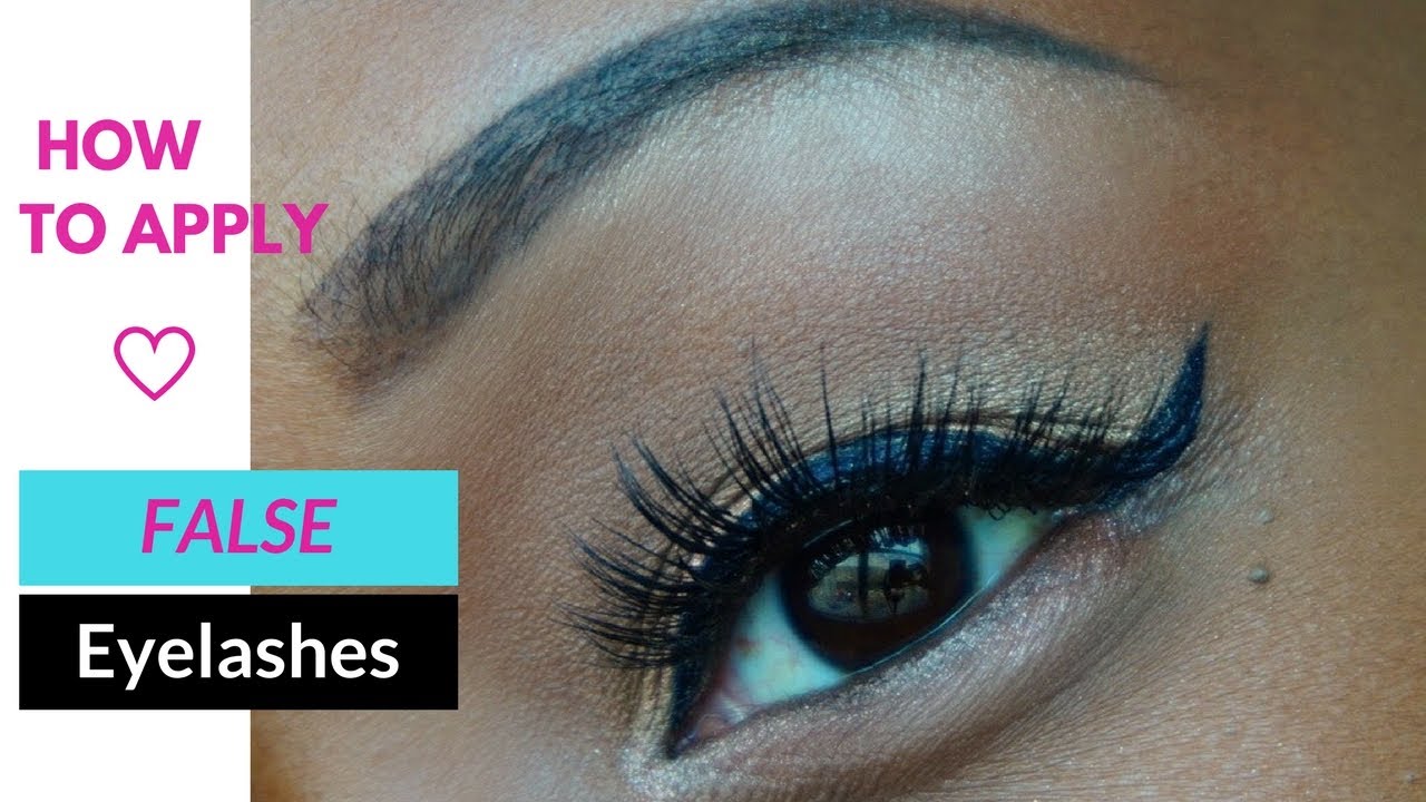 How To Apply False Eyelashes! Quick Tutorial - YouTube