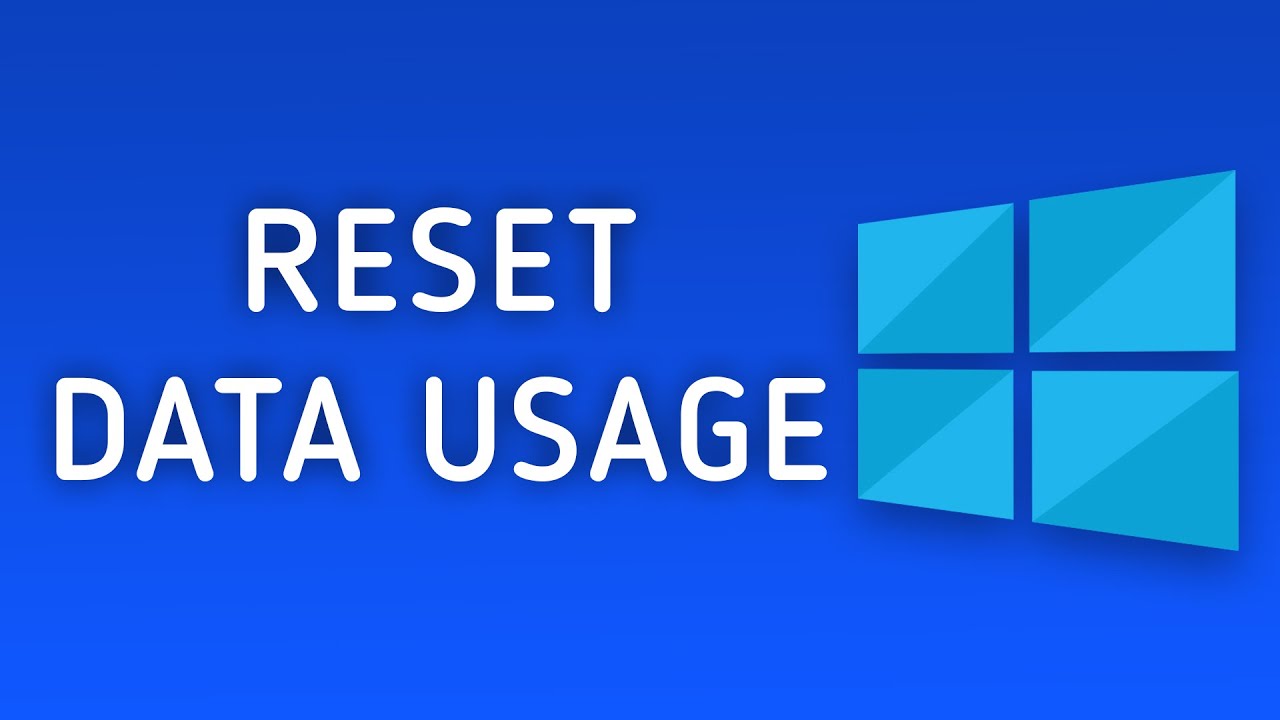 How To Reset Specific Network Data Usage Stats In Windows 10 Youtube