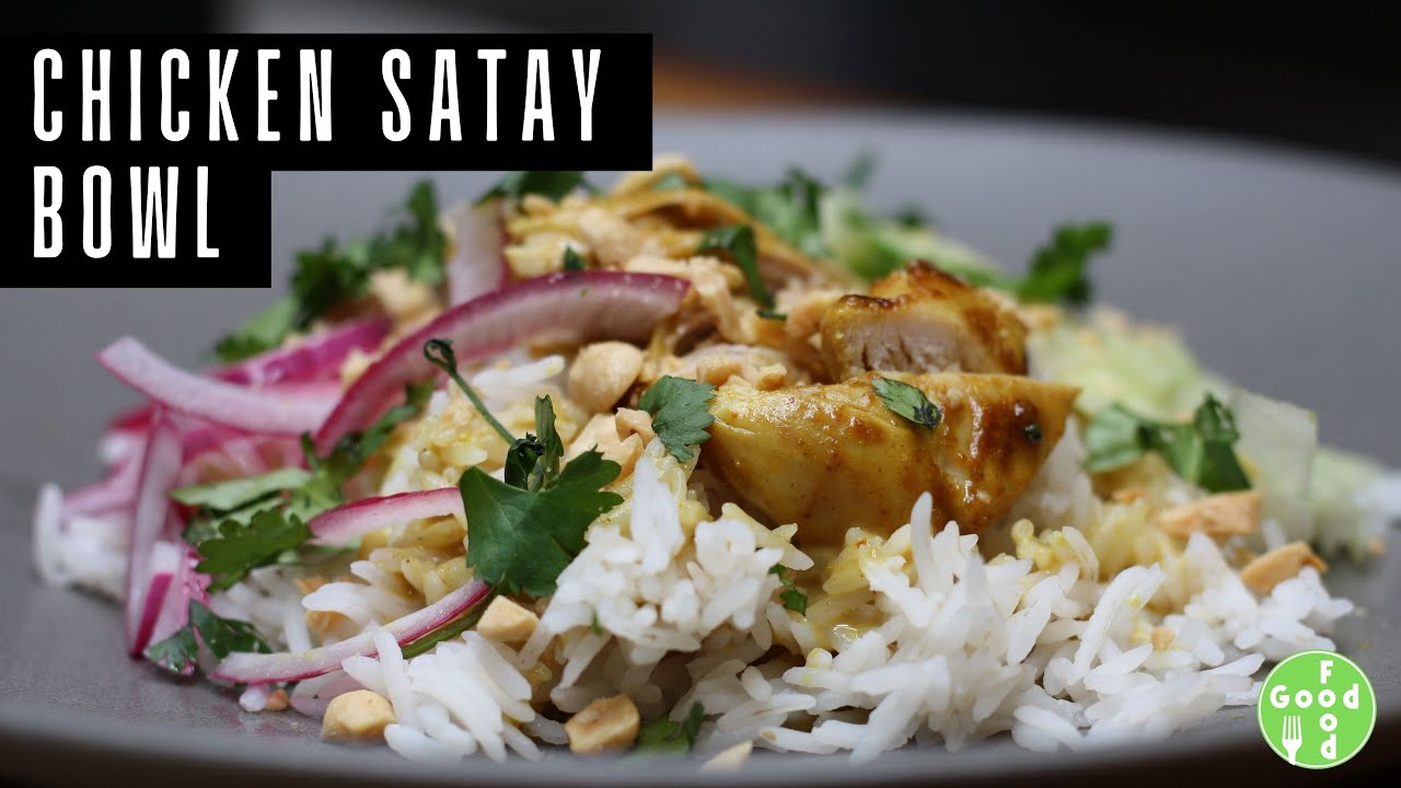 The Perfect Chicken Satay Rice Bowl You Need To Try! - YouTube