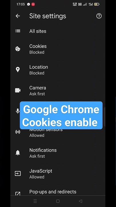 Google Chrome cookies enable ! How to enable cookies setting in chrome #cookies # ...