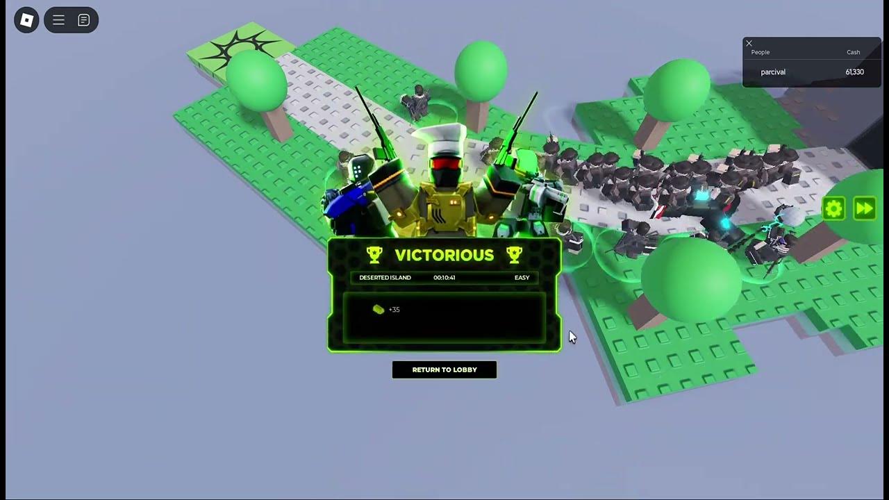 Roblox TDX SOLO Desert Island Impossibile, Easy mode, only Mobster - YouTube