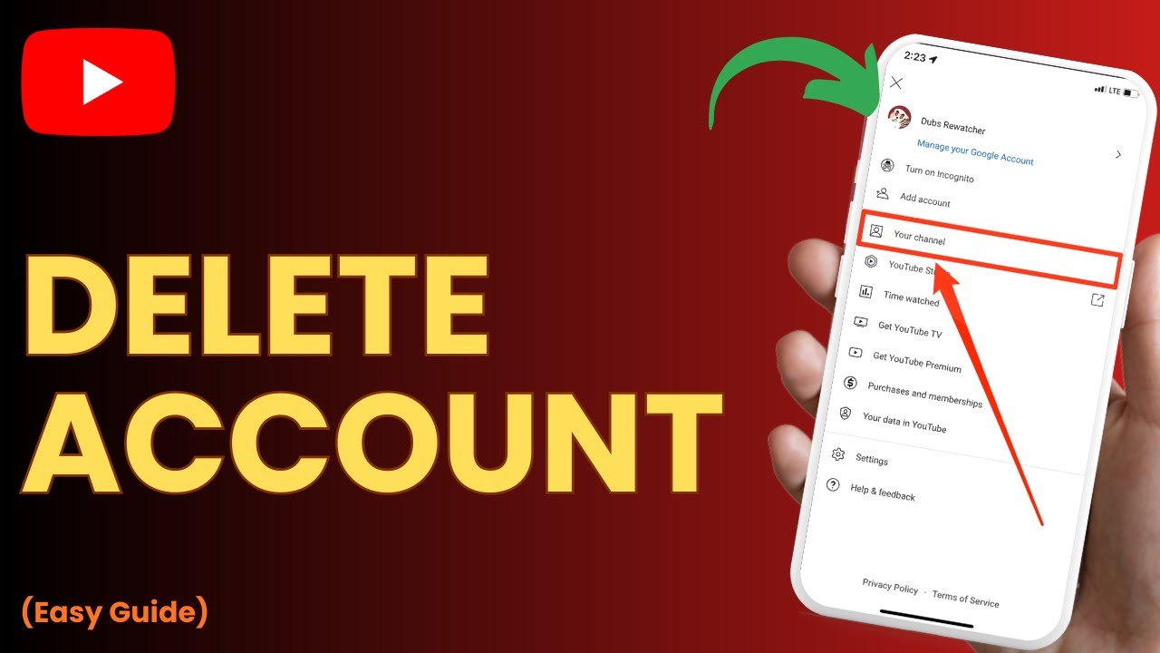 How to Delete YouTube Account Permanently ! - YouTube