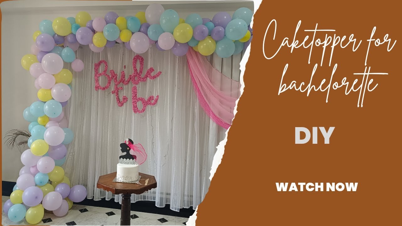 How to make a cake topper// bride to be cake topper // DIY cake topper ...