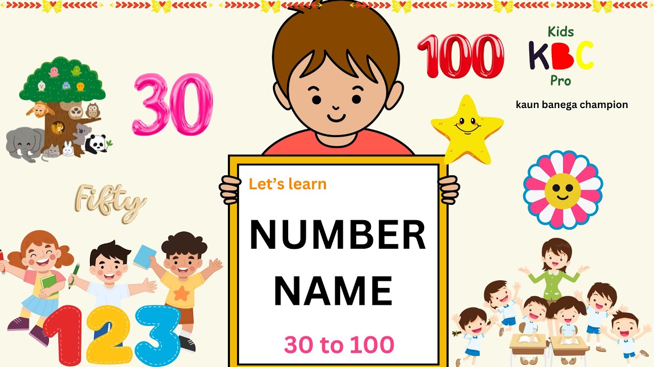 Number names 30-100 #spelling #numbers #numberspelling #kidskbcpro # ...