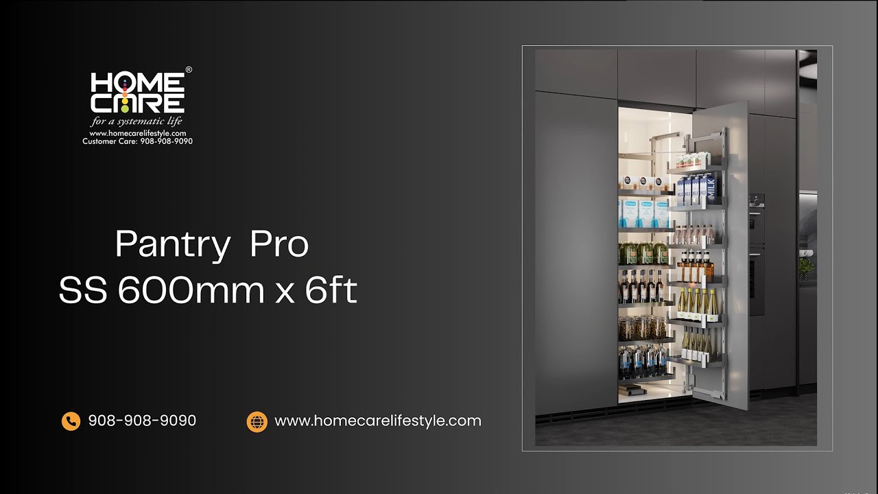 Pantry Unit Pro SS Stainless Steel | Premium Modular Kitchen Storage by ...