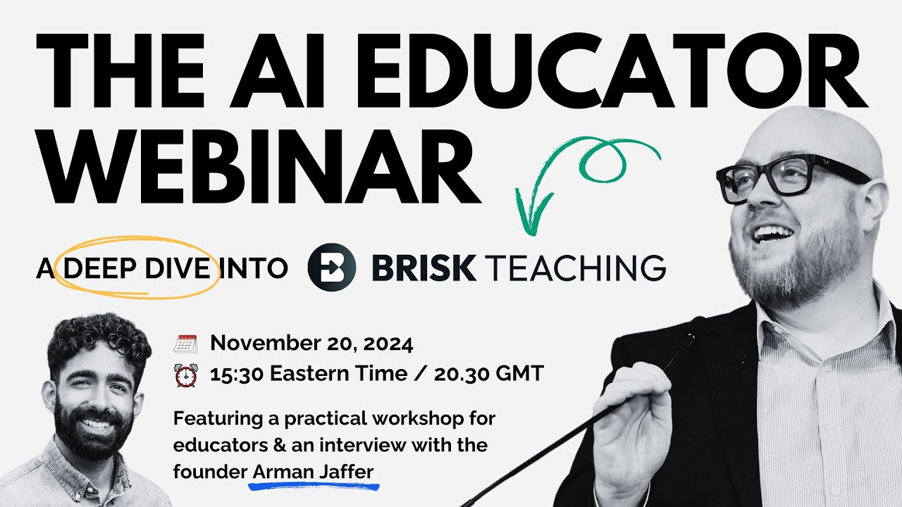 The AI Educator Webinar with Brisk Teaching - YouTube