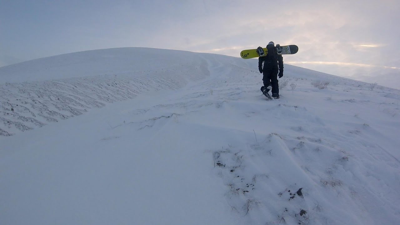 Snowboarding McBee Hill in Benton City - YouTube