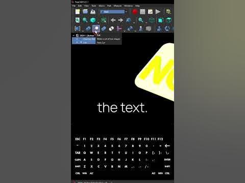 How To Cut Text From 3D Model - FreeCAD Boolean Cut - FreeCAD Boolean Operations - YouTube