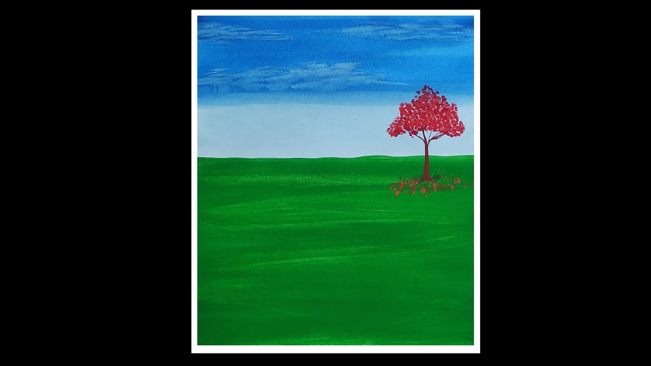 | How to draw Tree Drawing with water color Drawing | Easy Tree Drawing ...