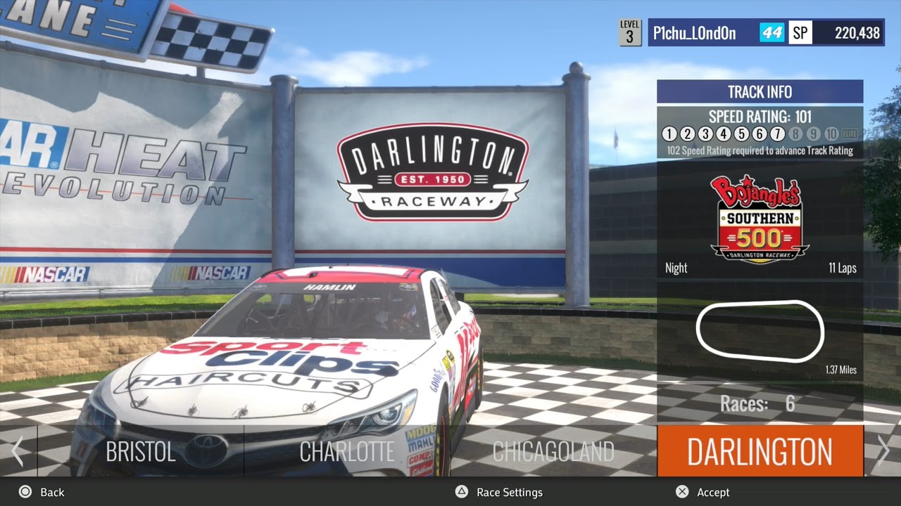 NASCAR Heat Evolution - Denny Hamlin @ Darlington - YouTube