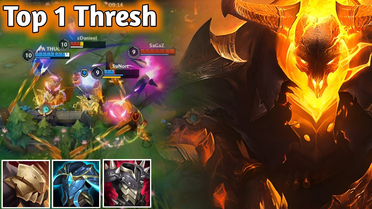 Wild Rift - Top 1 Thresh Support Lane Gameplay - YouTube