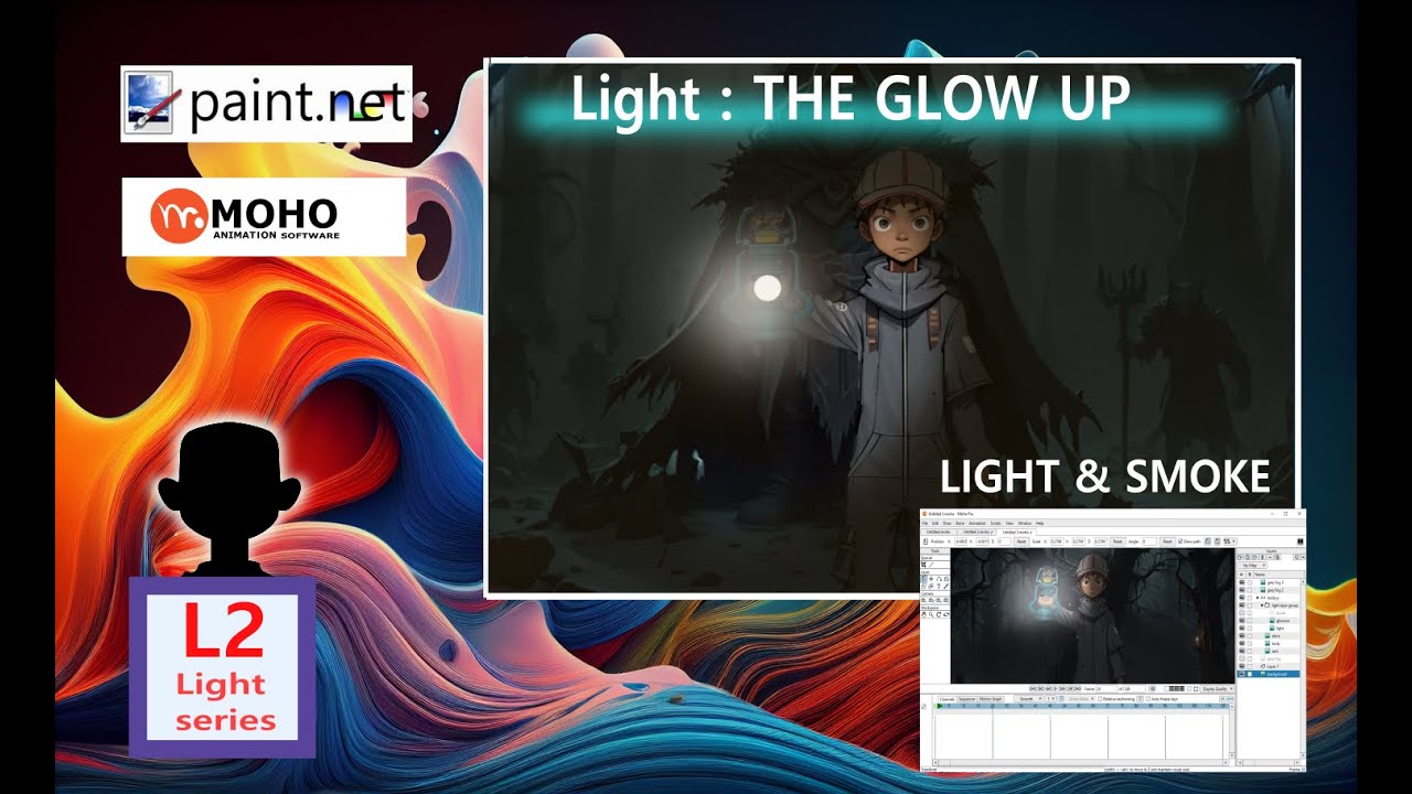 Moho 14 and Paint dot net or Inkscape for fast lighting effect easy ...