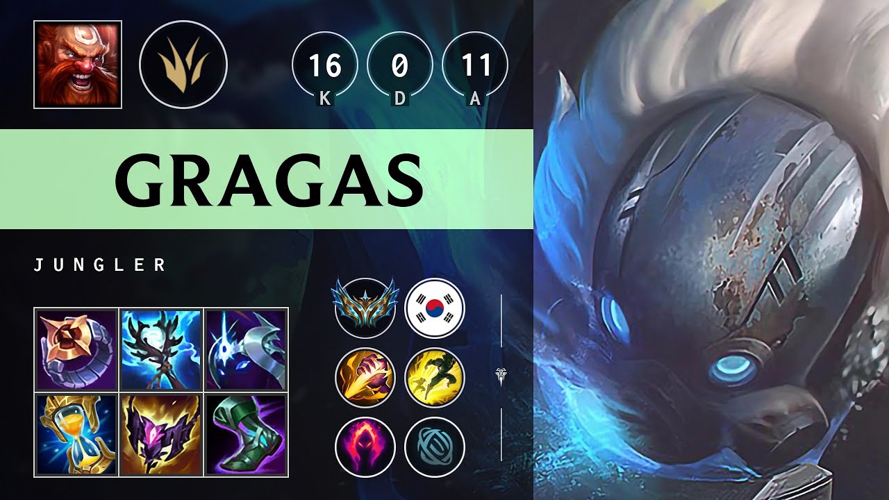 Gragas Jungle vs Skarner: Perfect KDA, Legendary - KR Challenger Patch ...