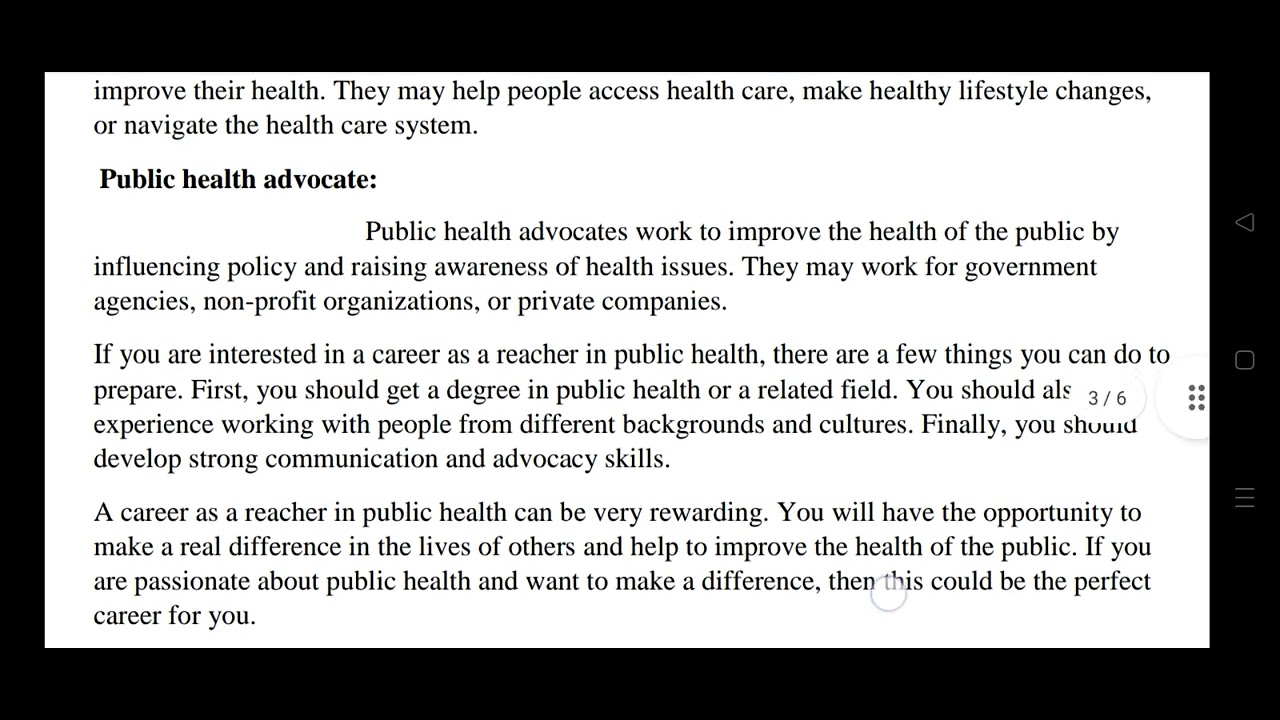 Public Health | research in Public health | overview of public health ...