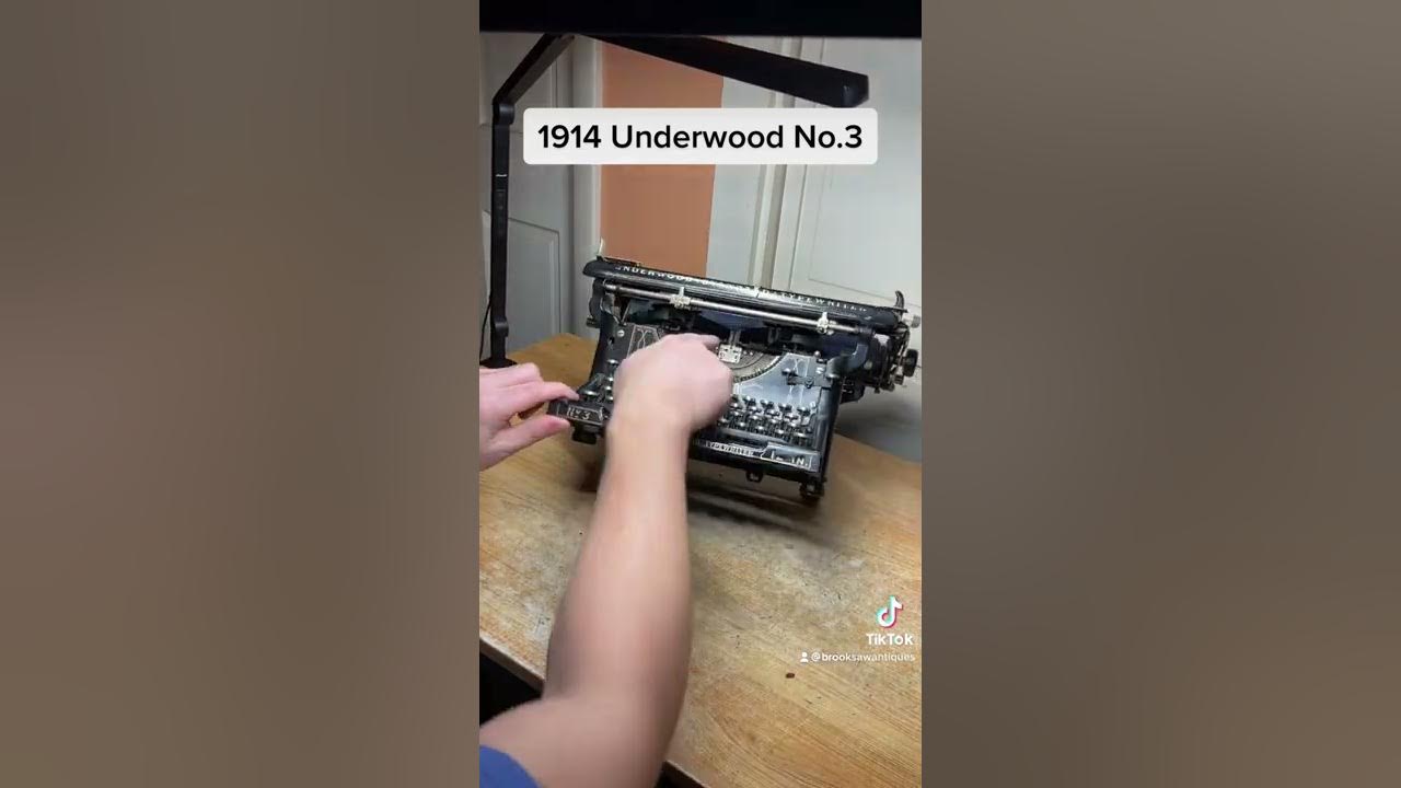 1914 Underwood No. 3 antique typewriter function test - YouTube